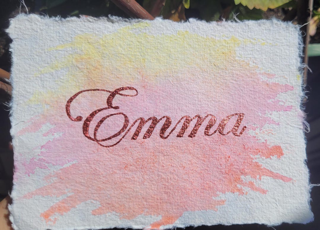 Emma, Name Card, Name Plate, Children's Room, Girl's Name, Hand-painted ...