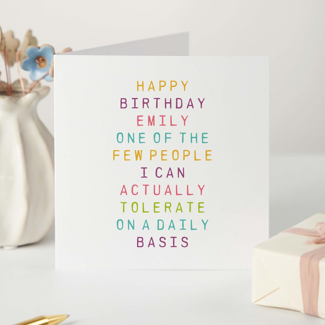 Funny Birthday Card, Personalised Birthday Card, Birthday Card for ...