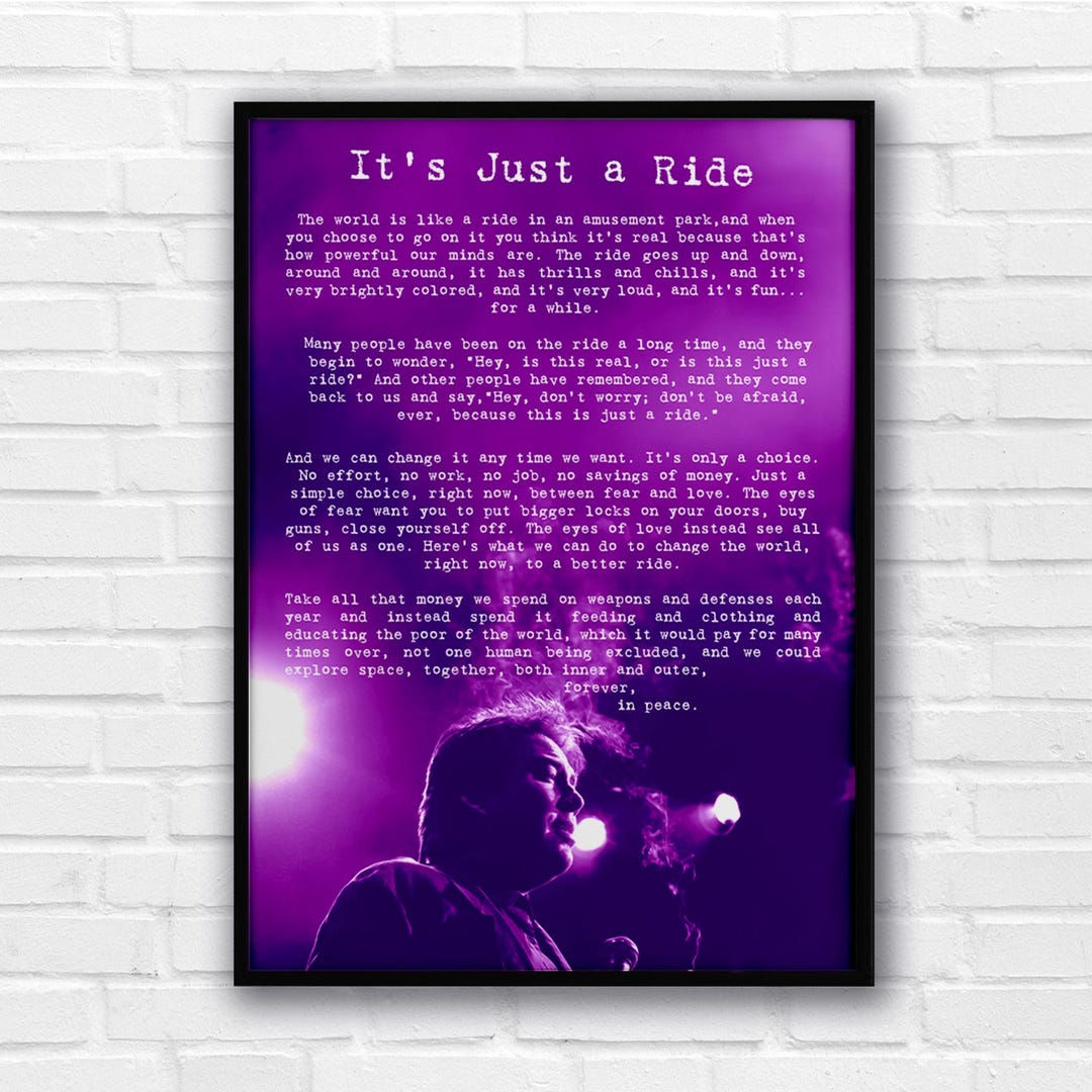Bill Hicks JUST A RIDE Poem Print - Illustration Modern Pop Art Cool ...