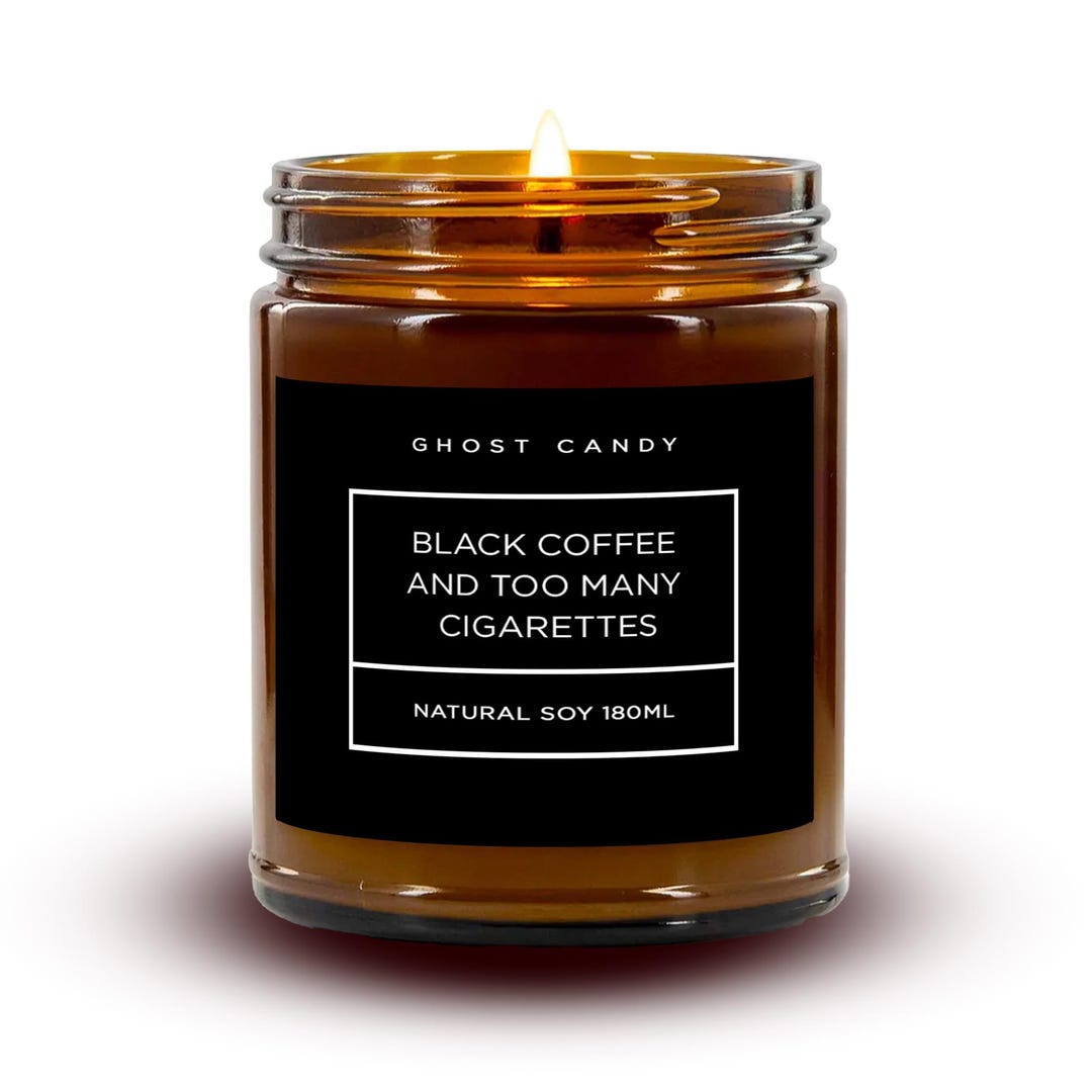 Black Coffee and Too Many Cigarettes Candle - Etsy
