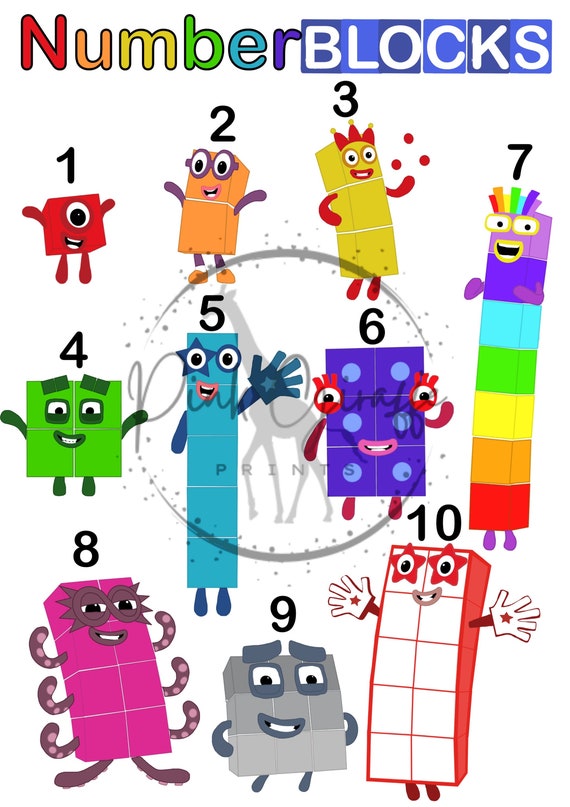 Numberblocks Learning 1-10 Poster for Kids Bedroom or Playroom - Etsy UK
