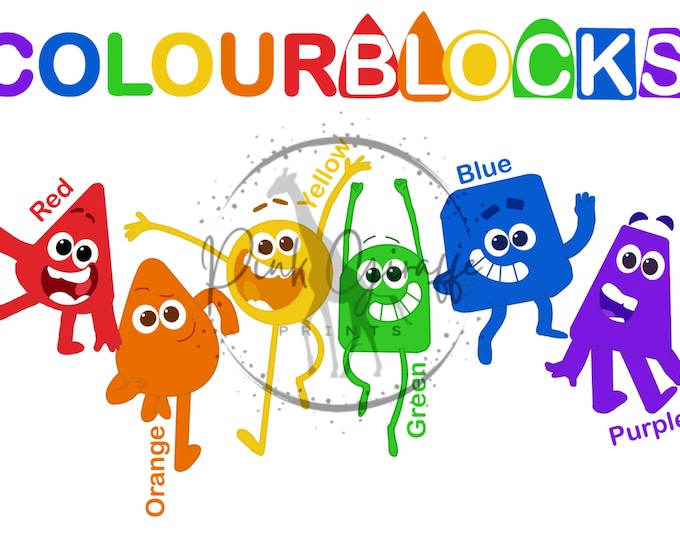 Colourblocks Learning Colours Poster for Kids Bedroom or Playroom - Etsy