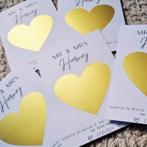 Wedding Scratch Card, Custom Scratch Card, Wedding Props, Scratch to ...