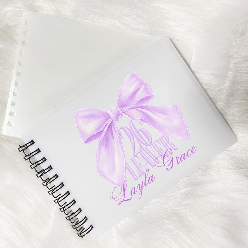 Personalised School Leaver Notebook 2026, Leavers Book With Bow ...
