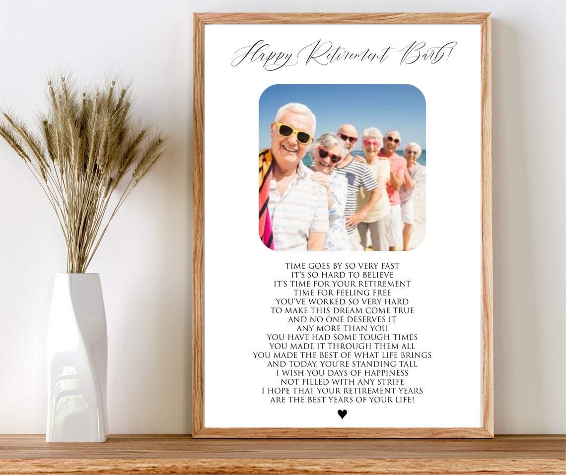 Happy Retirement Poem, Happy Retirement Print, Retirement Gifts, Gifts ...