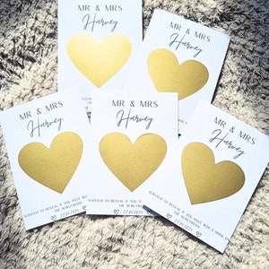 Wedding Scratch Card, Custom Scratch Card, Wedding Props, Scratch to ...
