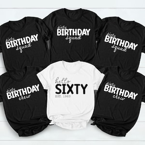 60th Birthday Group Shirts, 60th Birthday Party Shirts, Birthday Party ...