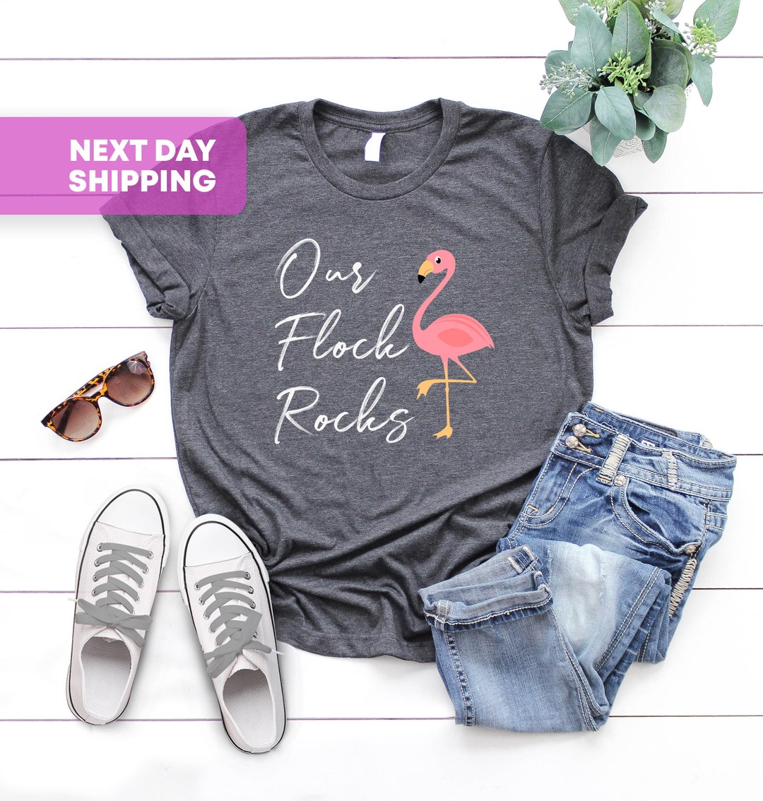 Our Flock Rocks Flamingo Flamingo Shirt Flamingo T-shirt - Etsy