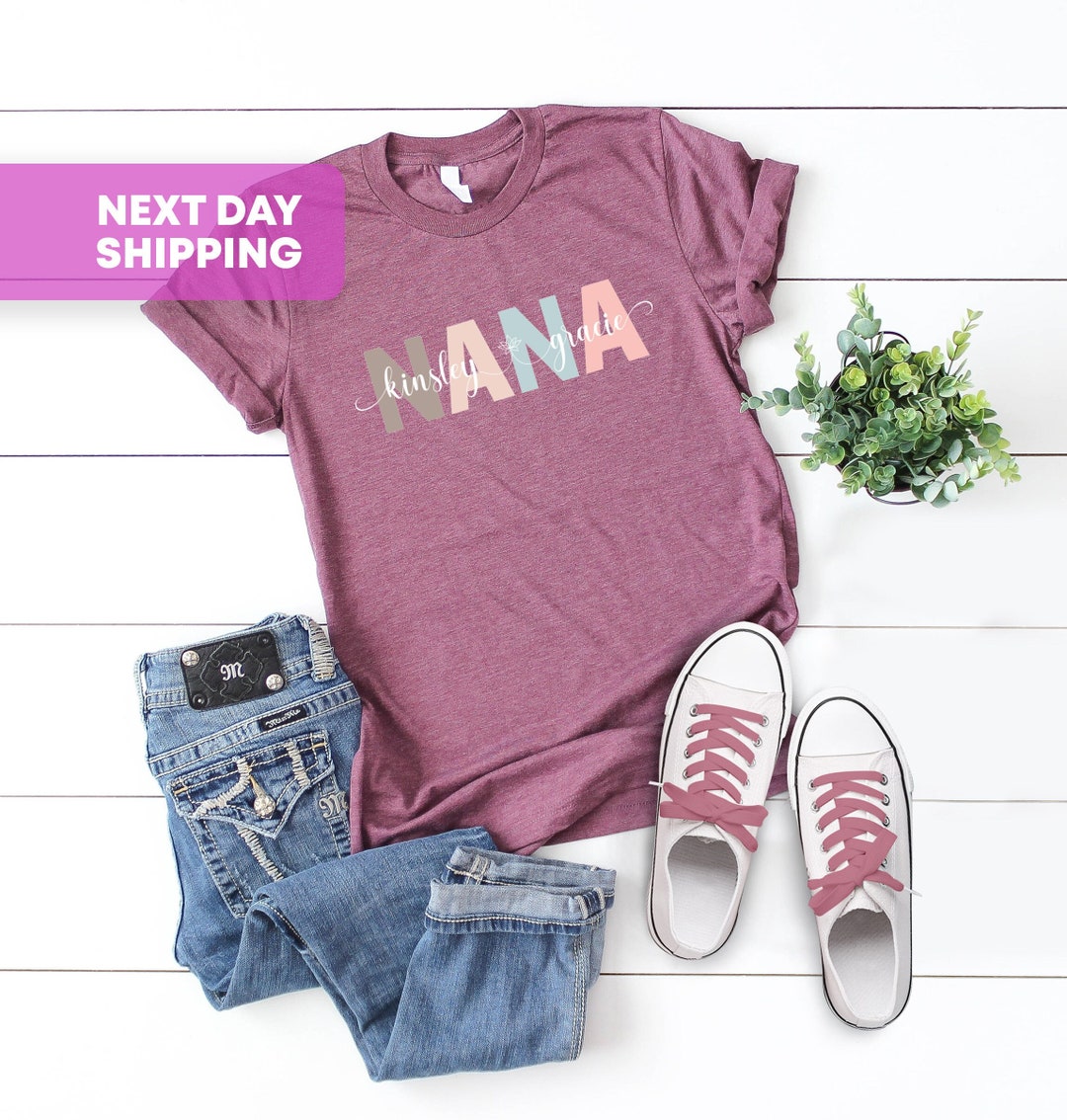 Custom Nana Shirt, Mom Shirt With Names, Personalized Nana T-shirt ...