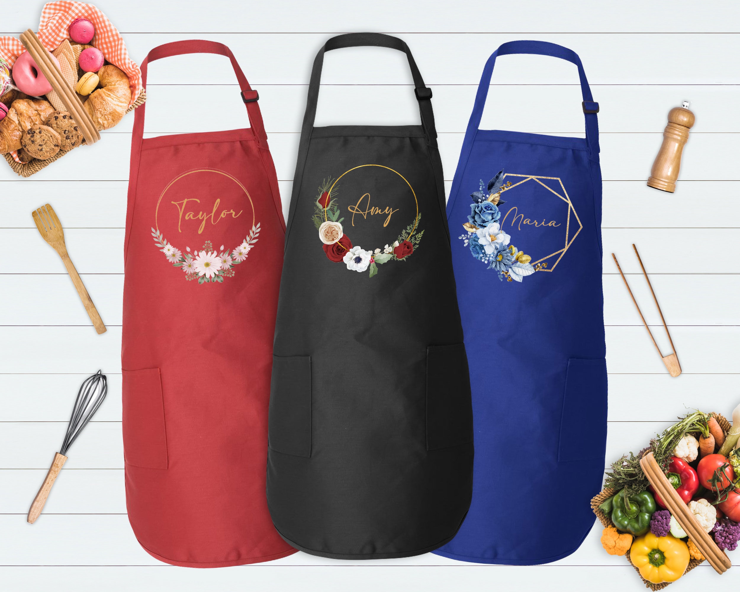Personalized Kitchen Apron, Custom Cooking Apron, Aprons for Women ...