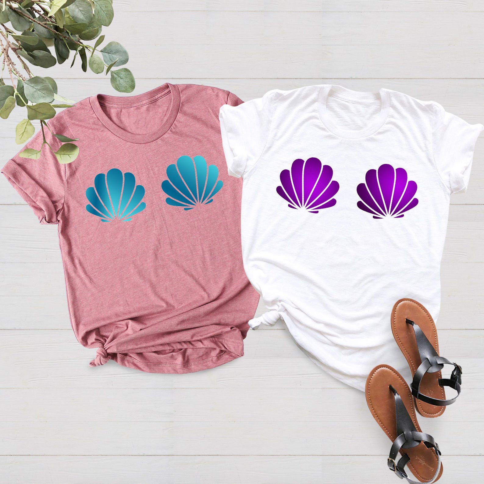 Cute Seashell Bra Shirt, Funny Seashell Bra Shirt, Funny Vacation Shirt ...