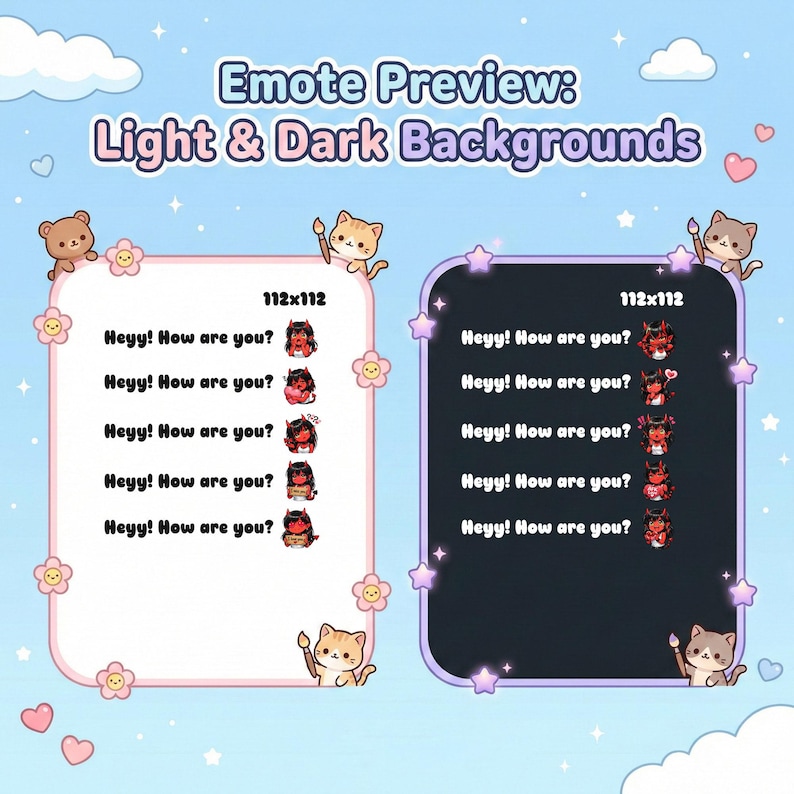 Meru Succubus Emote Bundle for Twitch and Discord - 20 Red Demon Girl ...