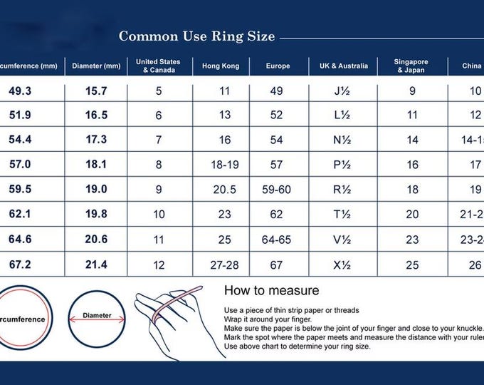 Printable Ring Size Chart|ring Size Finder|ring Sizing Guide Tool ...