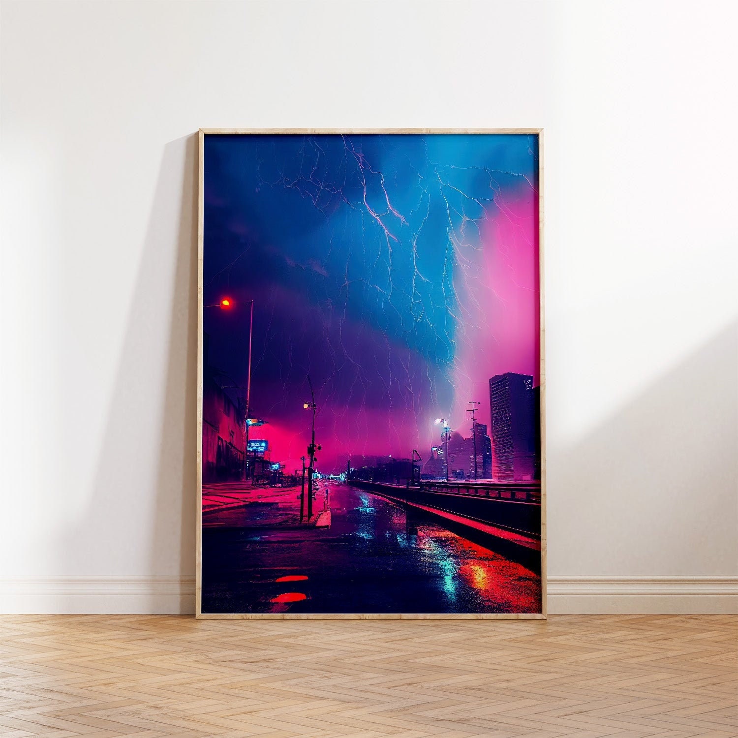 Printable Art Cyberpunk Storm City Prints Cyberpunk Poster - Etsy