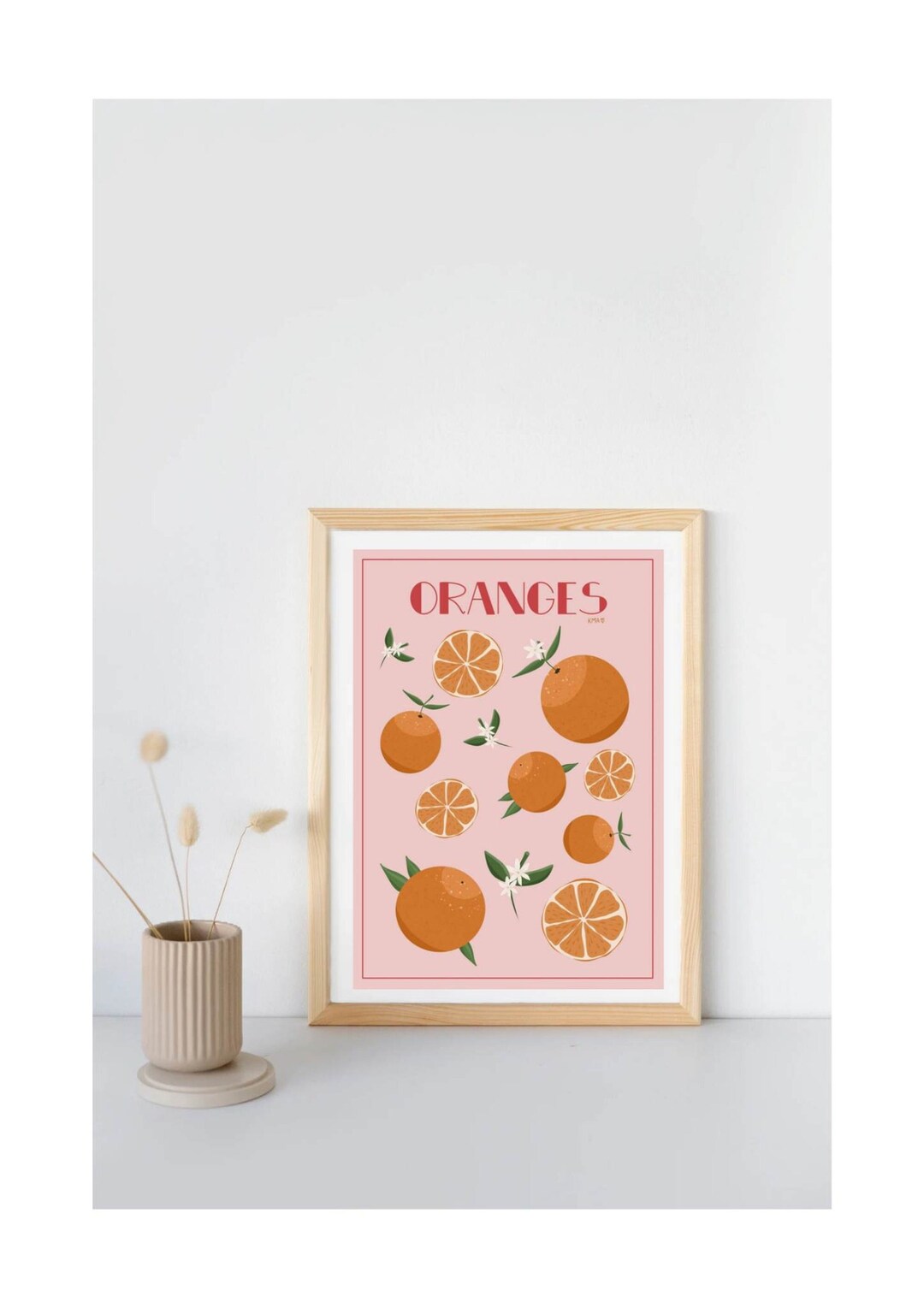 A Retro Oranges Art Print for Your Kitchen or Living Room - Etsy