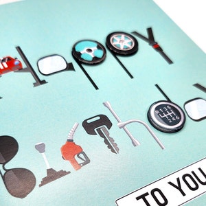 Car Birthday Card - Car Lovers Card - Birthday Card for Car Enthusiast ...