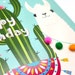 Llama Birthday Card Birthday Card Llamas Fiesta Birthday Card Cute ...