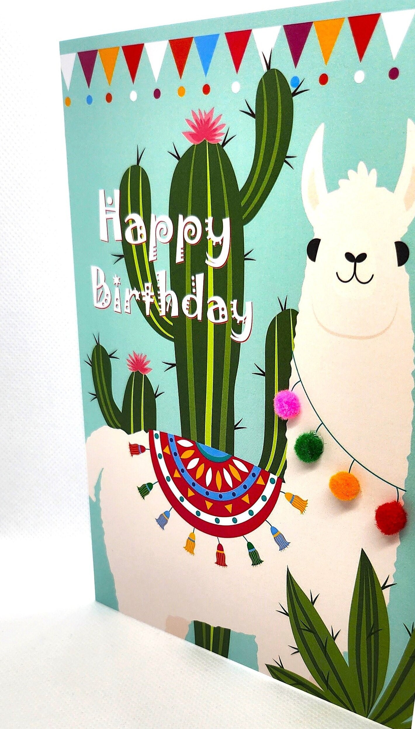 Llama Birthday Card Birthday Card Llamas Fiesta Birthday Card Cute ...