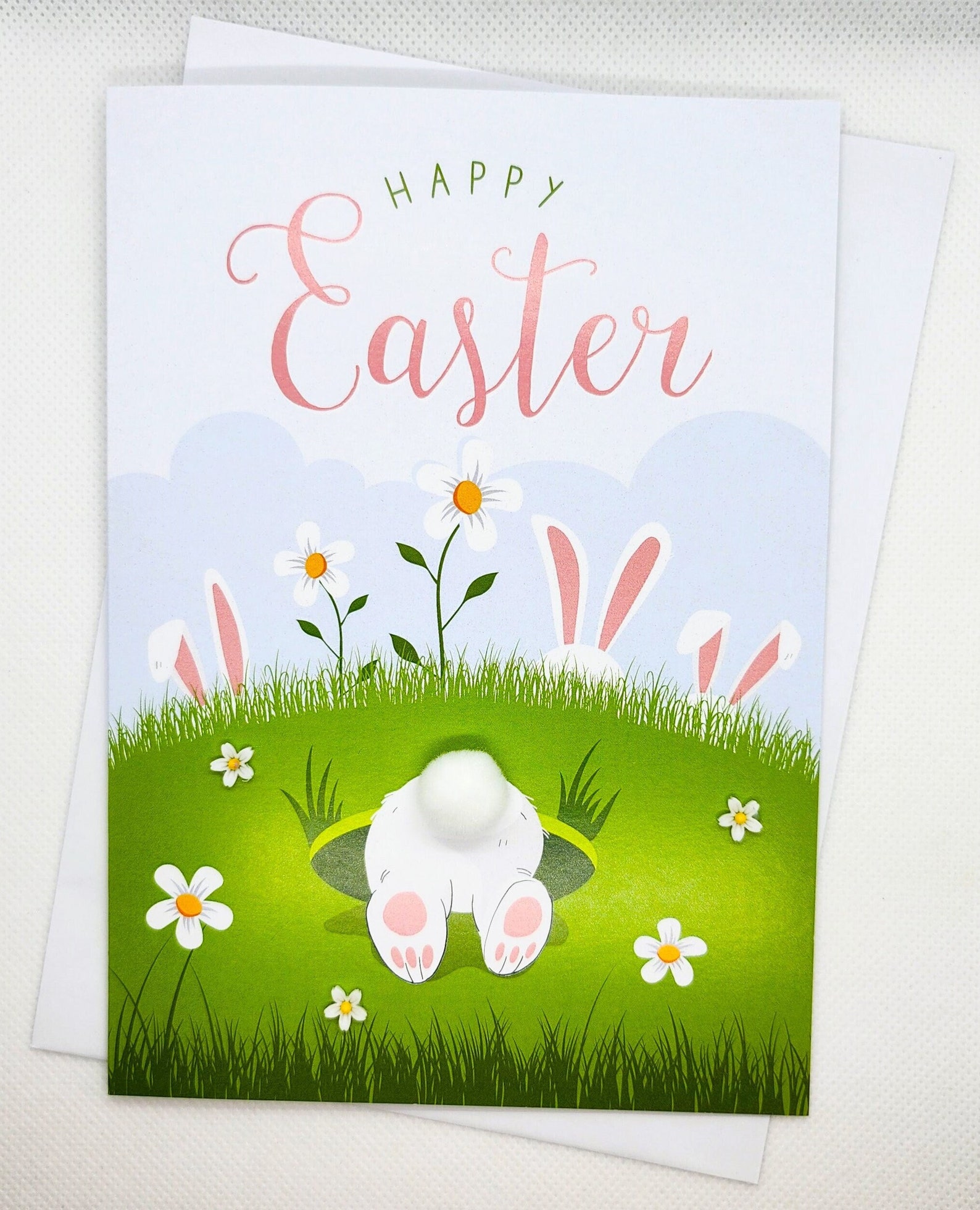 Cute Easter Card Cute Easter Rabbit Card Easter Bunny Card Special ...