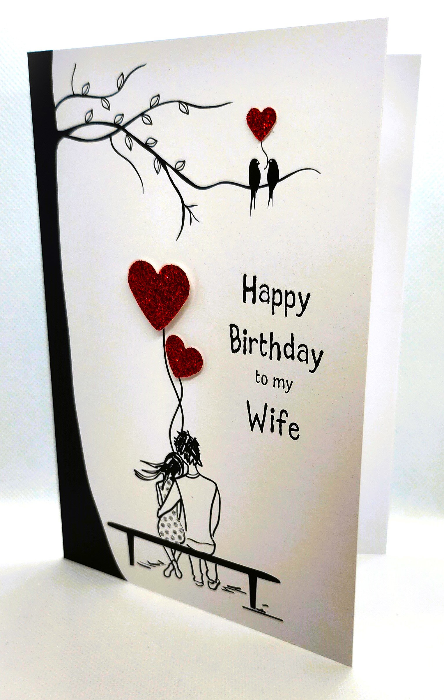 Wife Birthday Card - Special Birthday Card for Wife - Heart Birthday ...