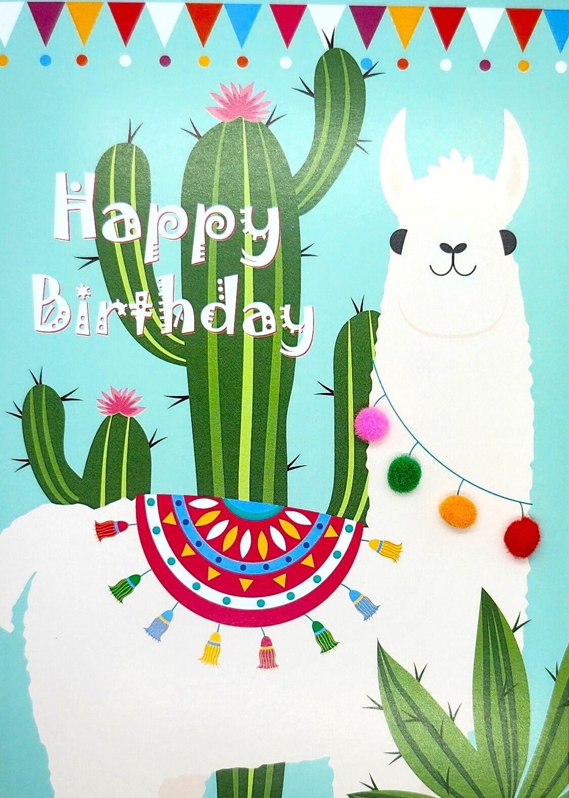 Llama Birthday Card Birthday Card Llamas Fiesta Birthday Card Cute ...