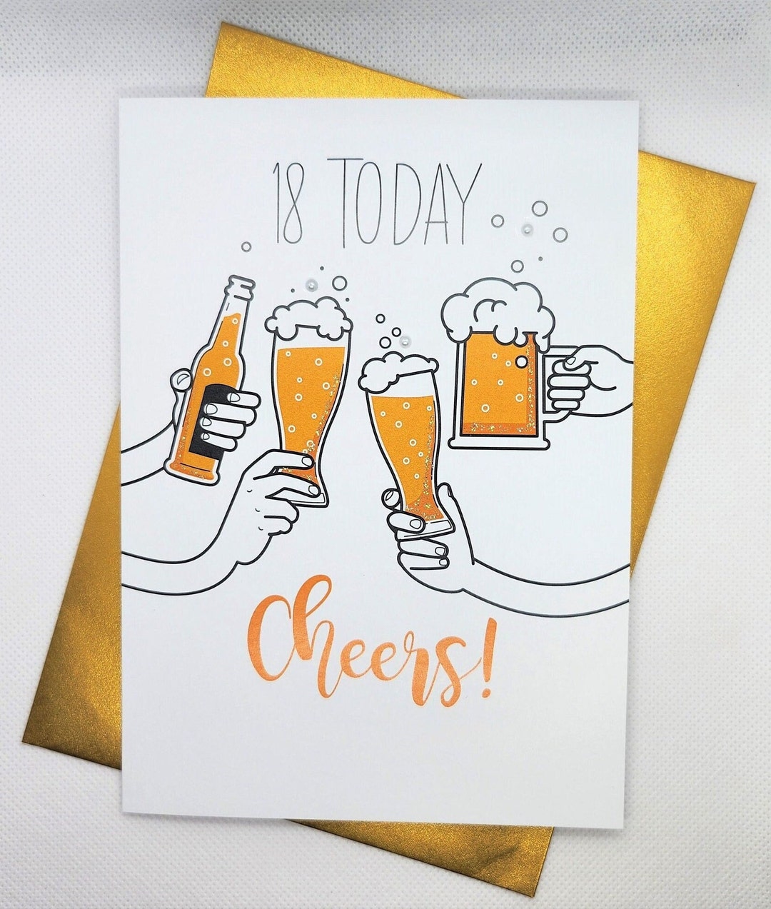 18TH BIRTHDAY CARD Happy 18th Birthday Card for Him Beer Birthday Card ...