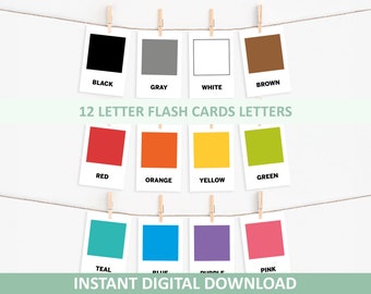 Printable Colour Flash Cards, Color Learning Cards, Preschool ...