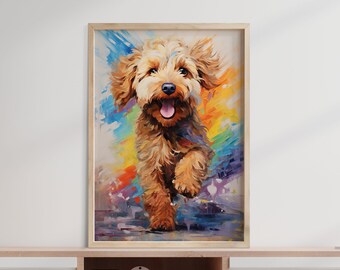 I LOVE MY Cockapoo, Champagne Color, Watercolor Dog, Cute Pet Art ...