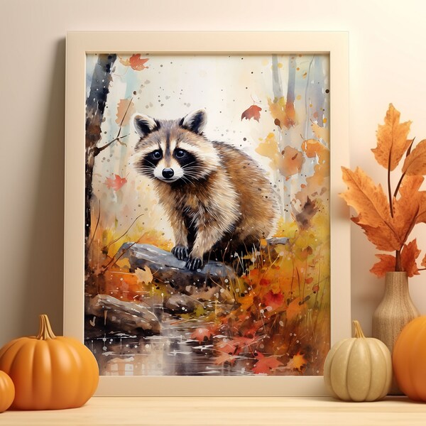Raccoon Painting - Etsy
