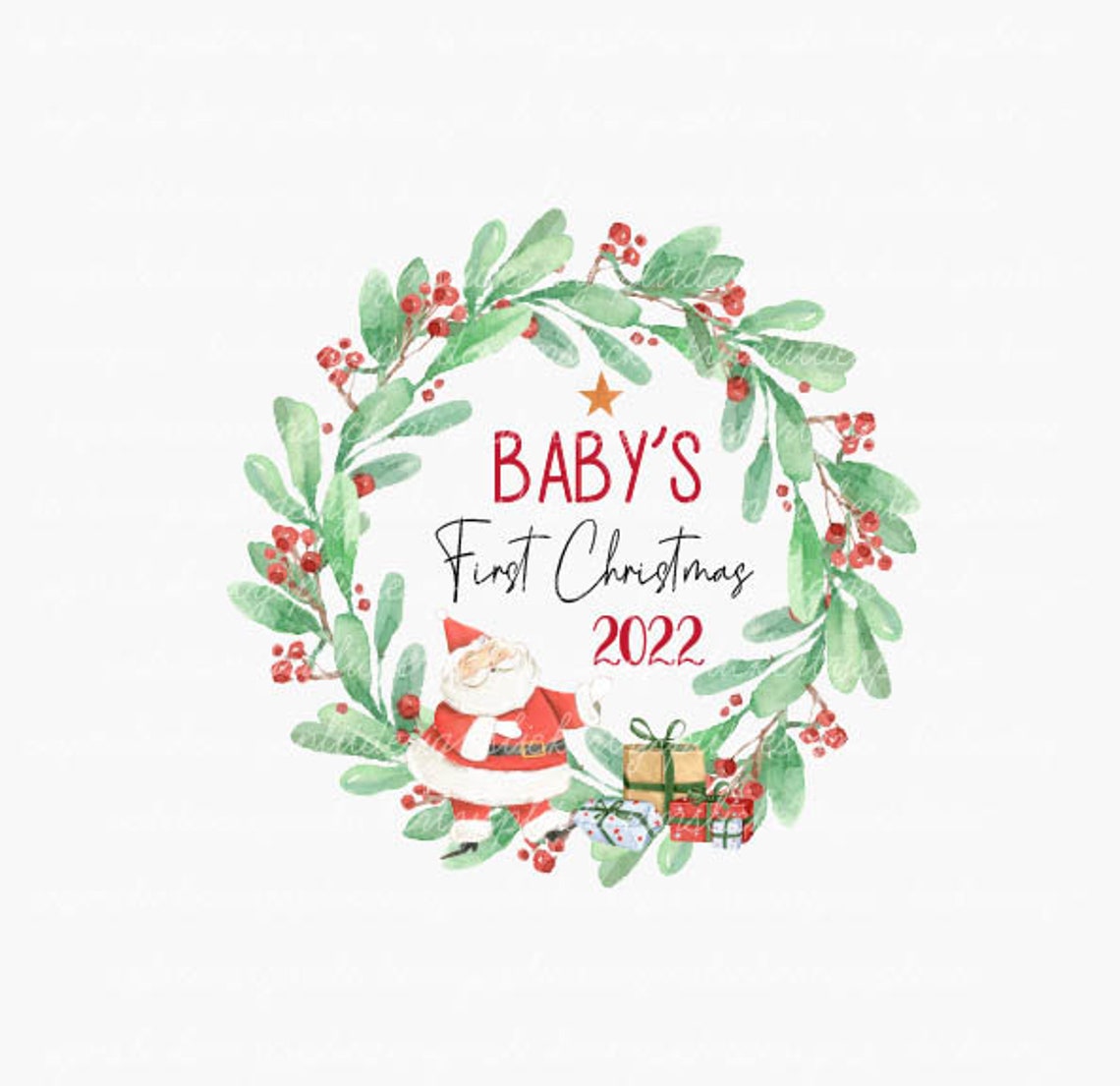Baby's First Christmas PNG Clip Art Santa Sack Design - Etsy