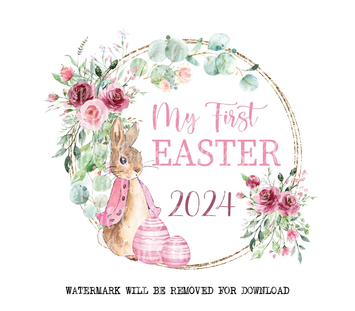 Peter Rabbit, Easter Clip Art, My First Easter Design PNG, Pink Flopsy ...