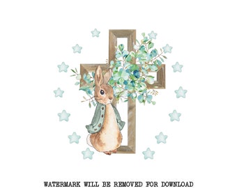 Peter the Rabbit Christening PNG, Rabbit Christening Design ...