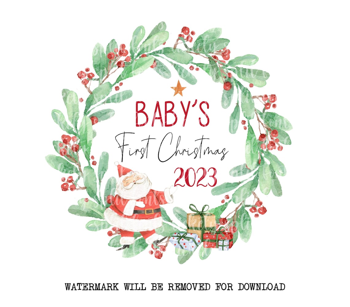Baby's First Christmas PNG, Clip Art, Santa Sack Design PNG, Santa ...