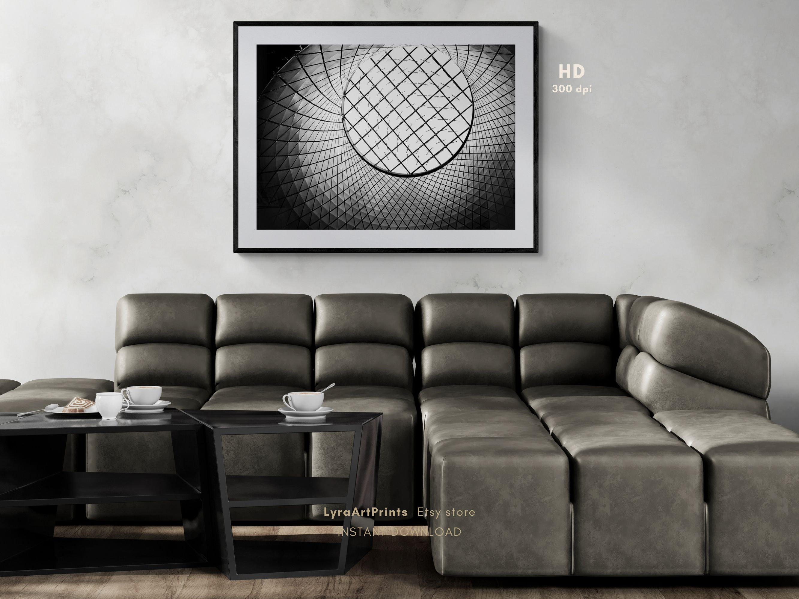 Skylight Poster, Architecture Digital Poster, Architecture Print, Black ...