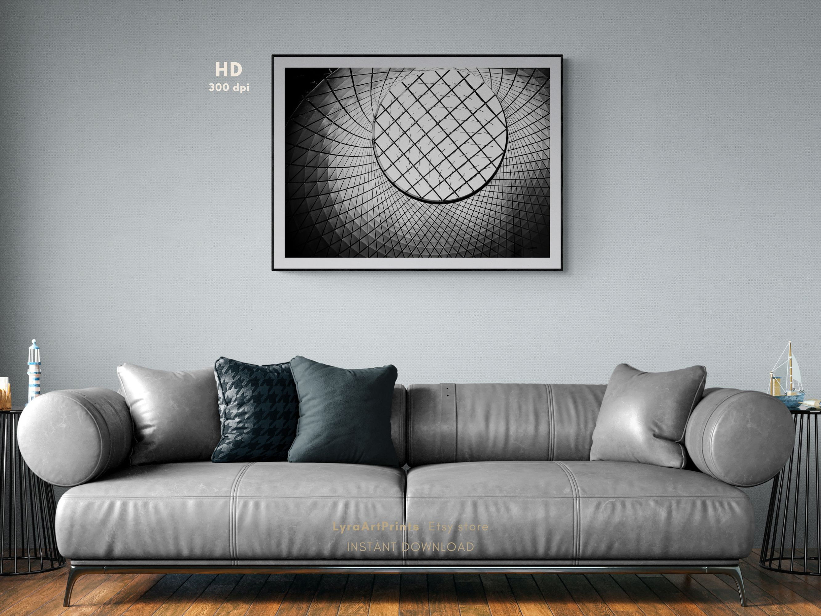 Skylight Poster, Architecture Digital Poster, Architecture Print, Black ...
