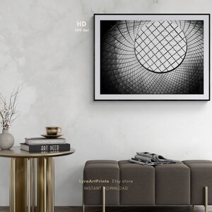 Skylight Poster, Architecture Digital Poster, Architecture Print, Black ...