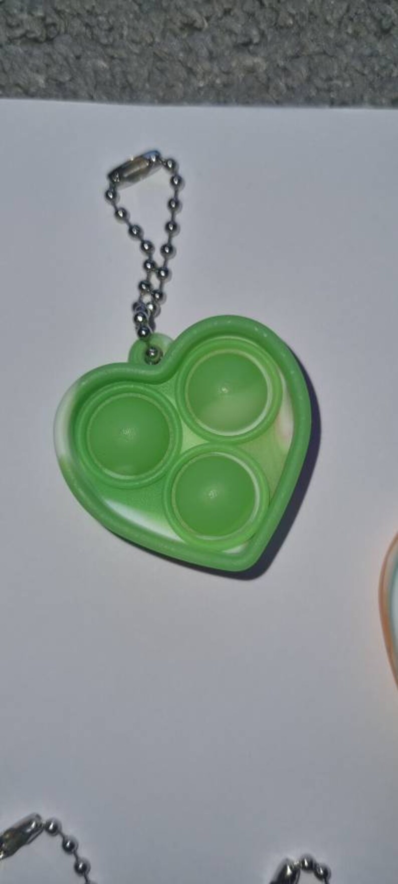 Heart Shaped Pop It Fidget Keyring - Etsy UK