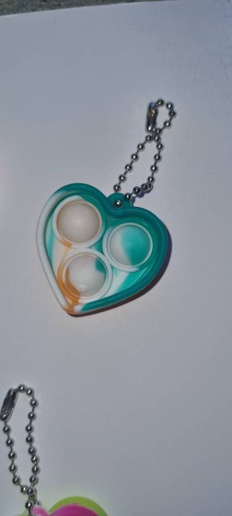 Heart Shaped Pop It Fidget Keyring - Etsy UK