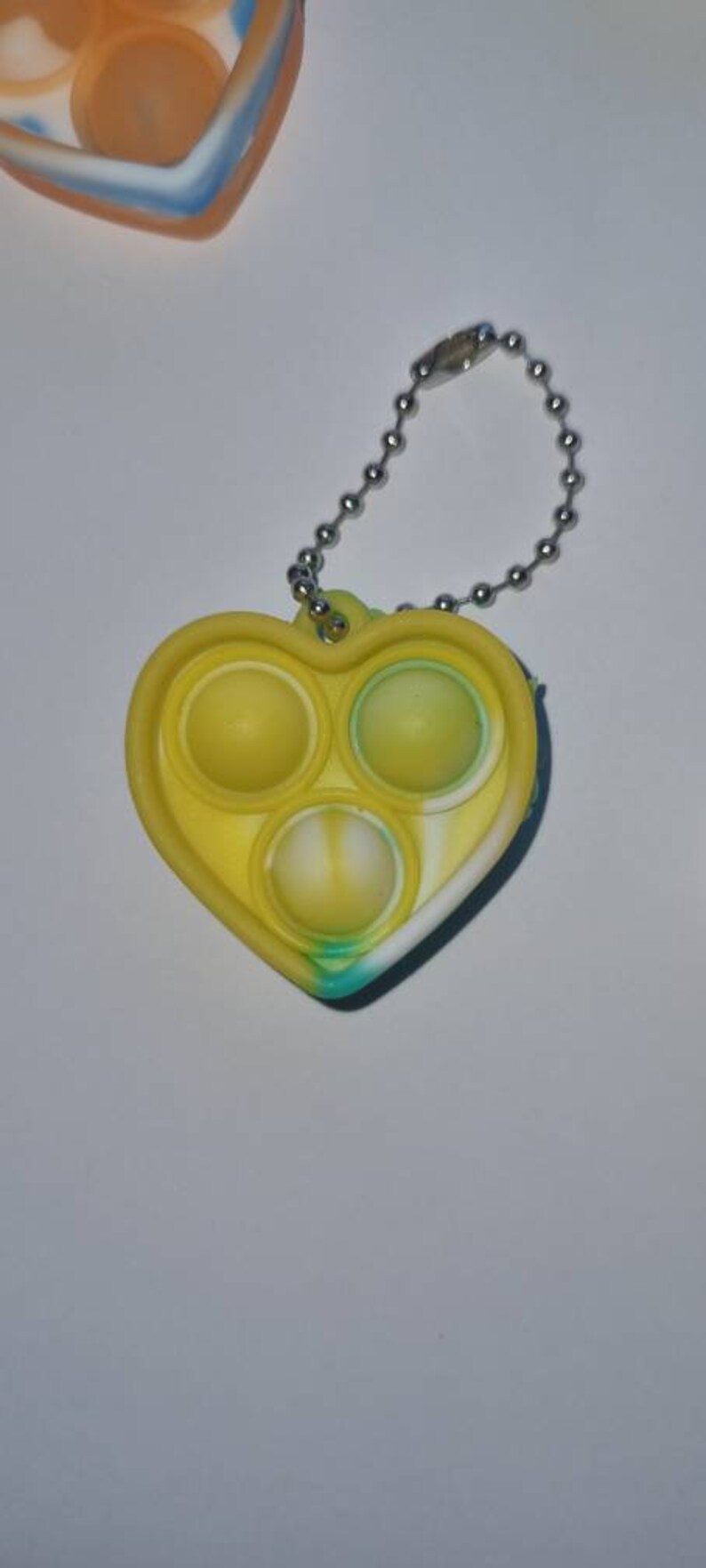Heart Shaped Pop It Fidget Keyring - Etsy UK