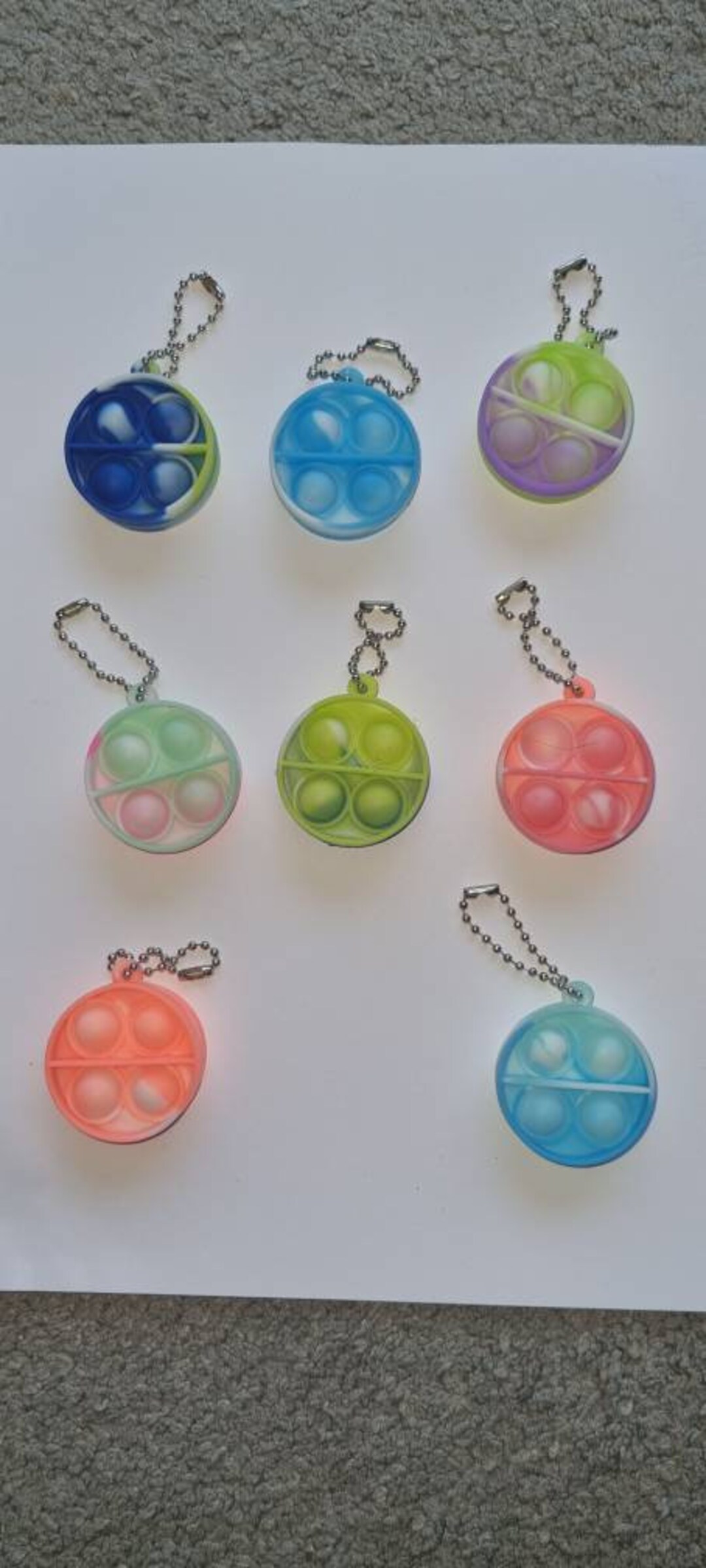 Round Pop It Fidget Keyring - Etsy
