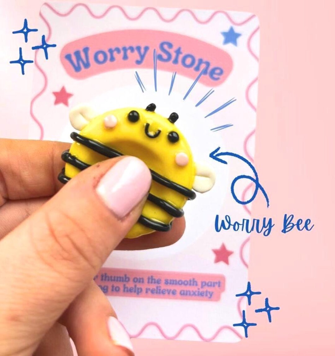 Anti Anxiety Worry Stones/worry Bee - Etsy