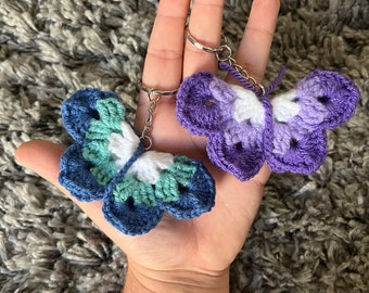 Butterfly Keyring / Butterfly Key Chain / Crochet Butterfly - Etsy