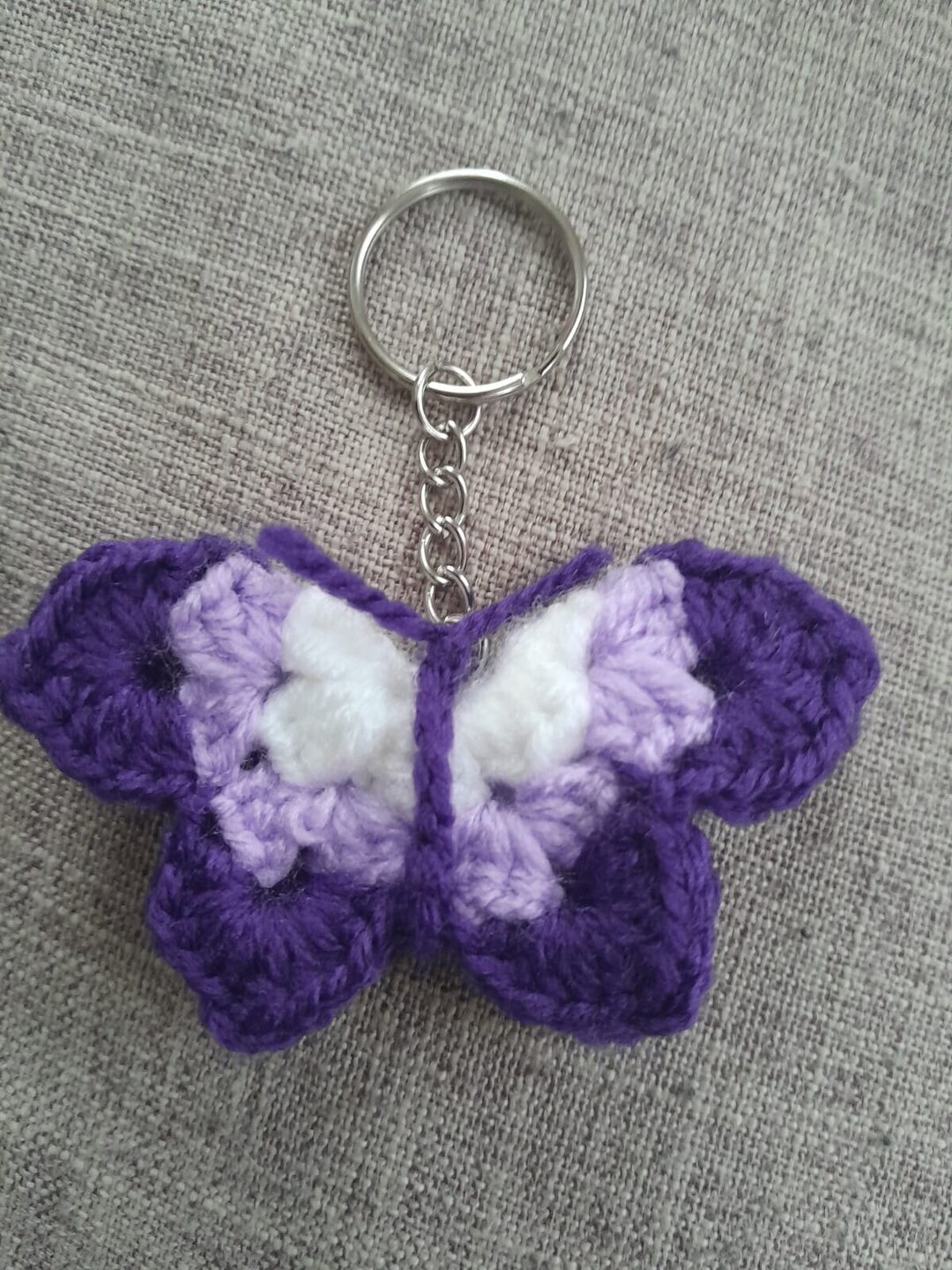 Pattern Crochet Butterfly Keyring - Etsy