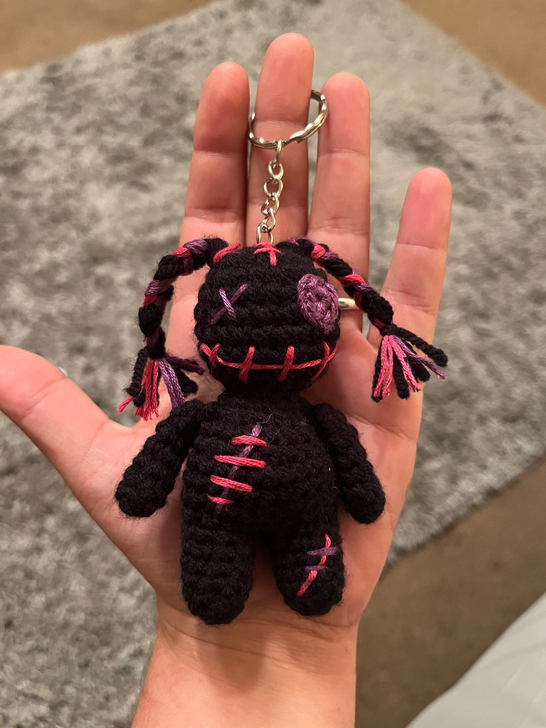 Crochet Voodoo Doll With Hair - Etsy UK