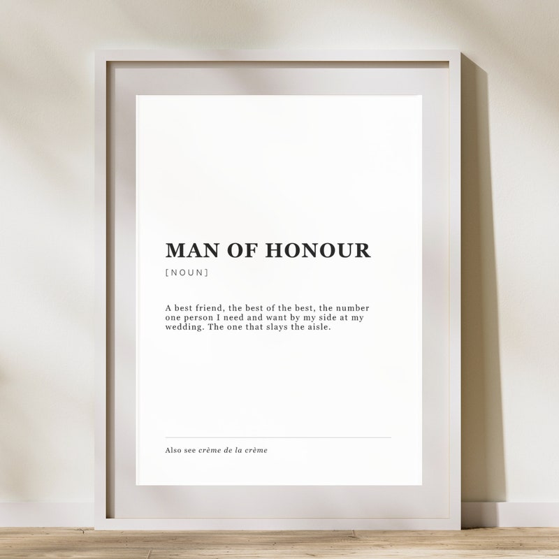 Man of Honor - Etsy
