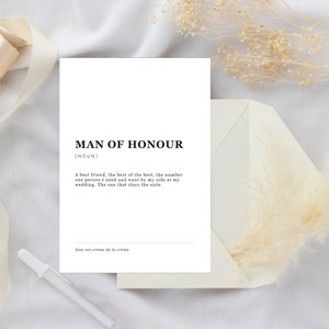 Man of Honour Print, Man of Honour Definition Print, Man of Honour ...