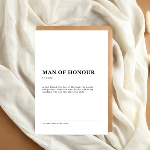 Man of Honour Print, Man of Honour Definition Print, Man of Honour ...