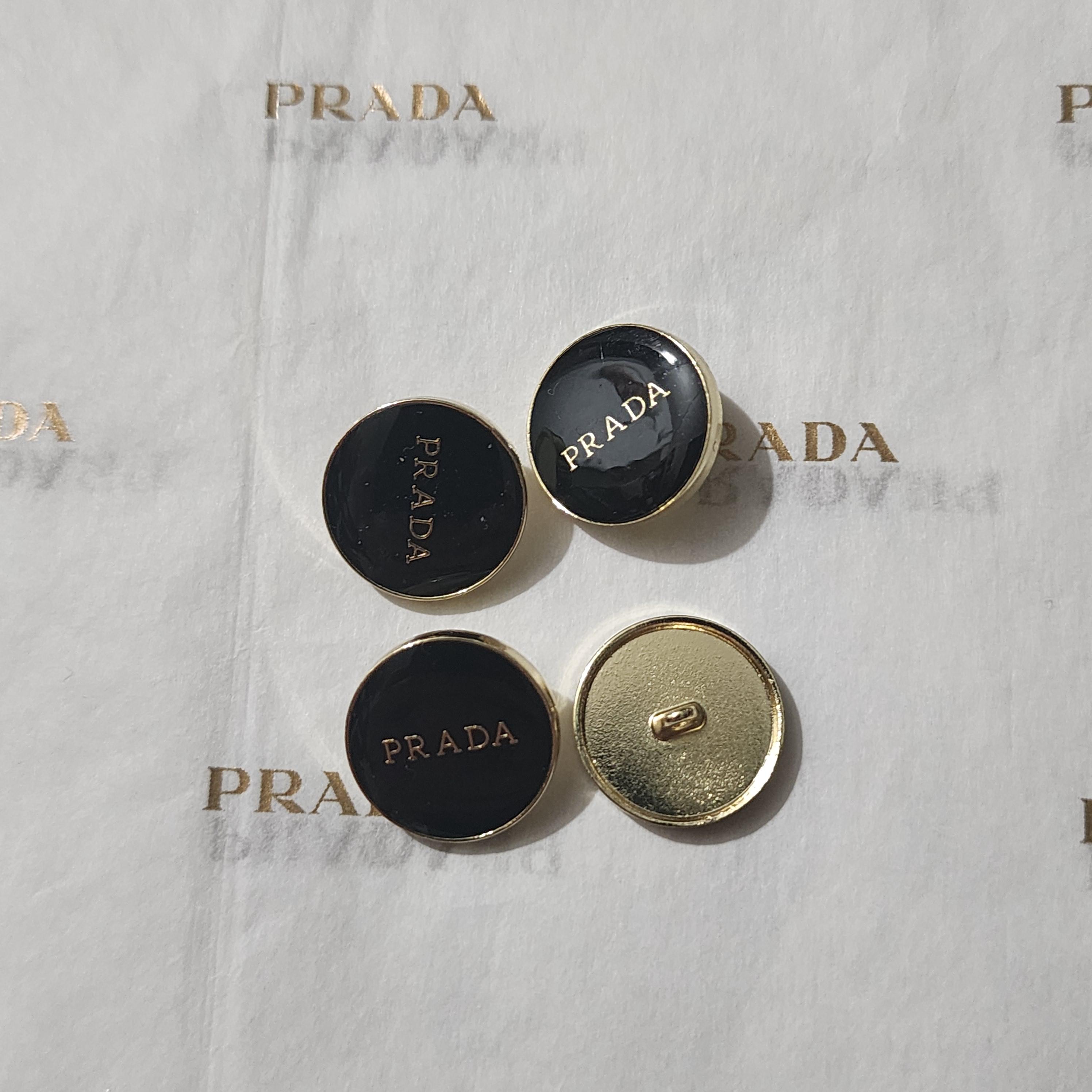 Prada Buttons Black/gold 20mm 4pcs - Etsy
