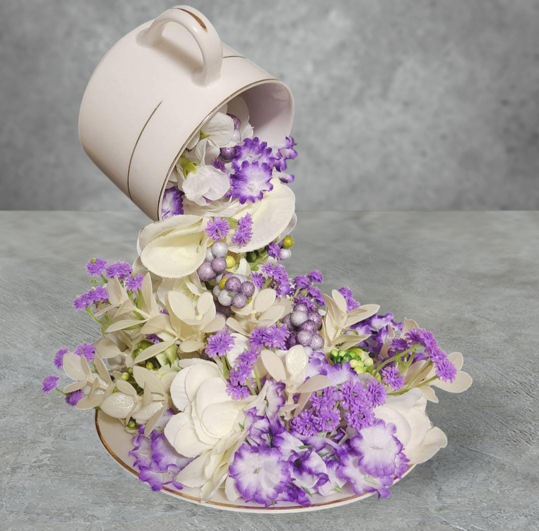 Decorative Floating Teacup Centerpiece - Etsy