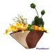 Modern Flowers Arrangement in Boat Flat Vase - Etsy